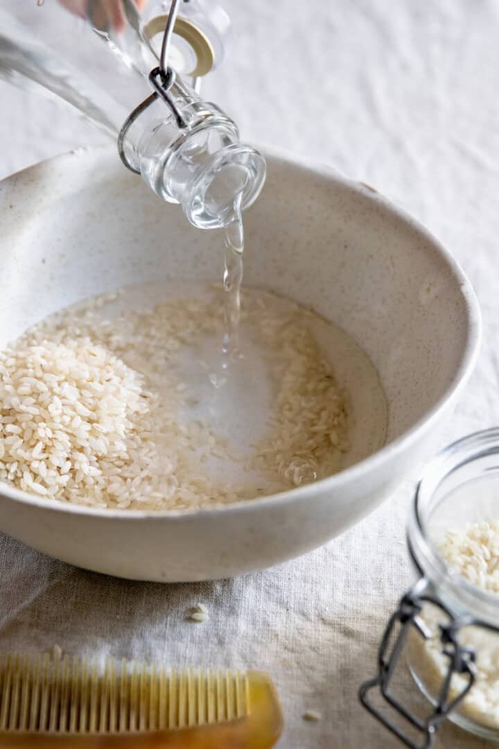 Strengthening Vinegar + Rice Water Hair Rinse for Weak or Fine Hair ... Strengthening Vinegar + Rice Water Hair Rinse for Weak or Fine Hair ...